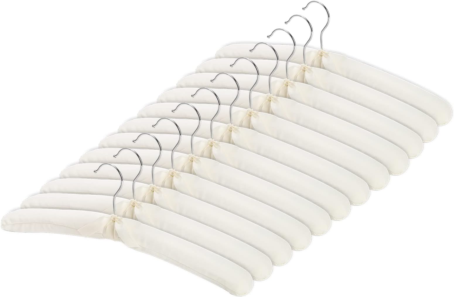 Amazon.com: Tosnail 12 Pack Satin Padded Hangers Foam Padded Hangers ...