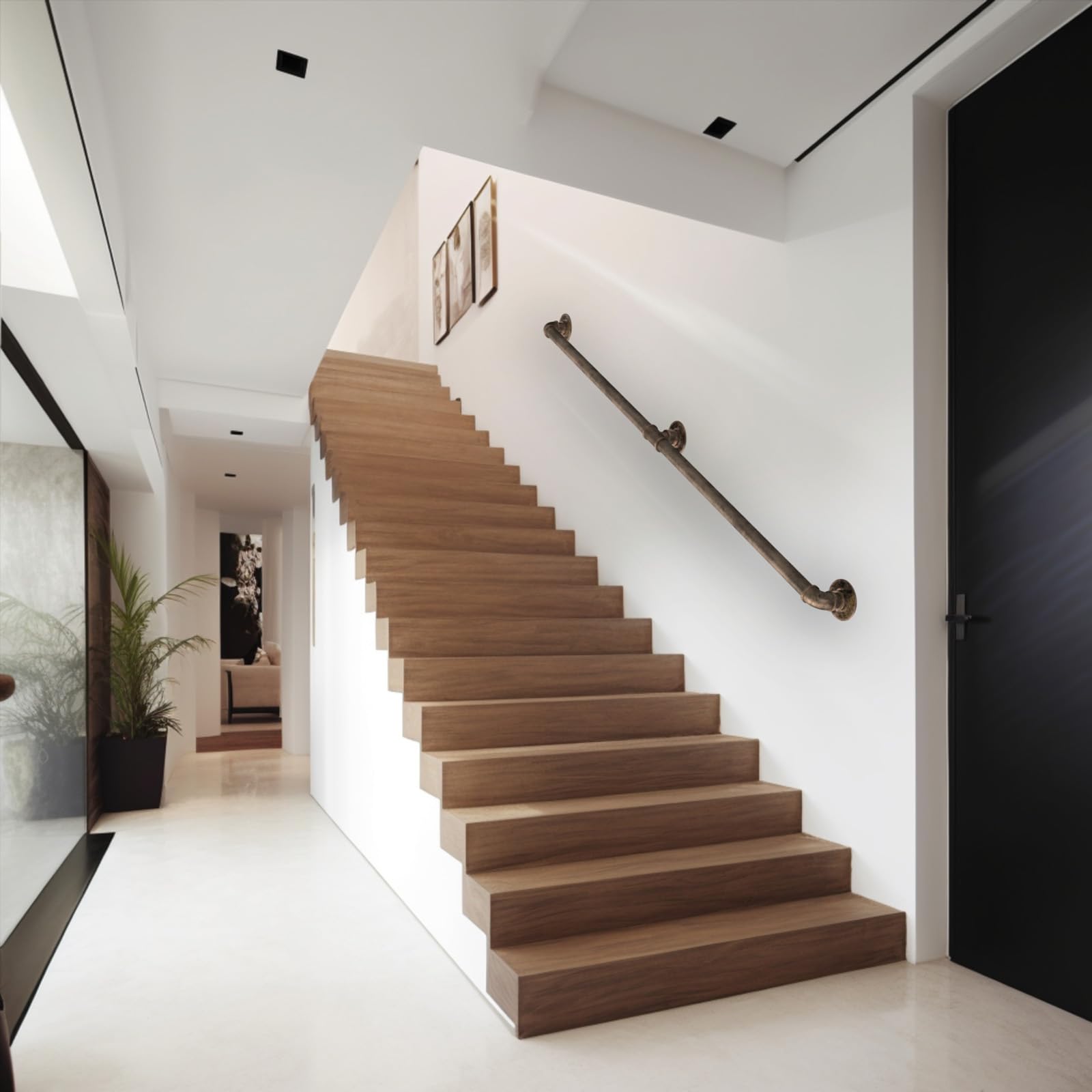 Snapklik.com : YEOOE 6FT Handrails For Indoor Stairs, Φ125 Stair ...