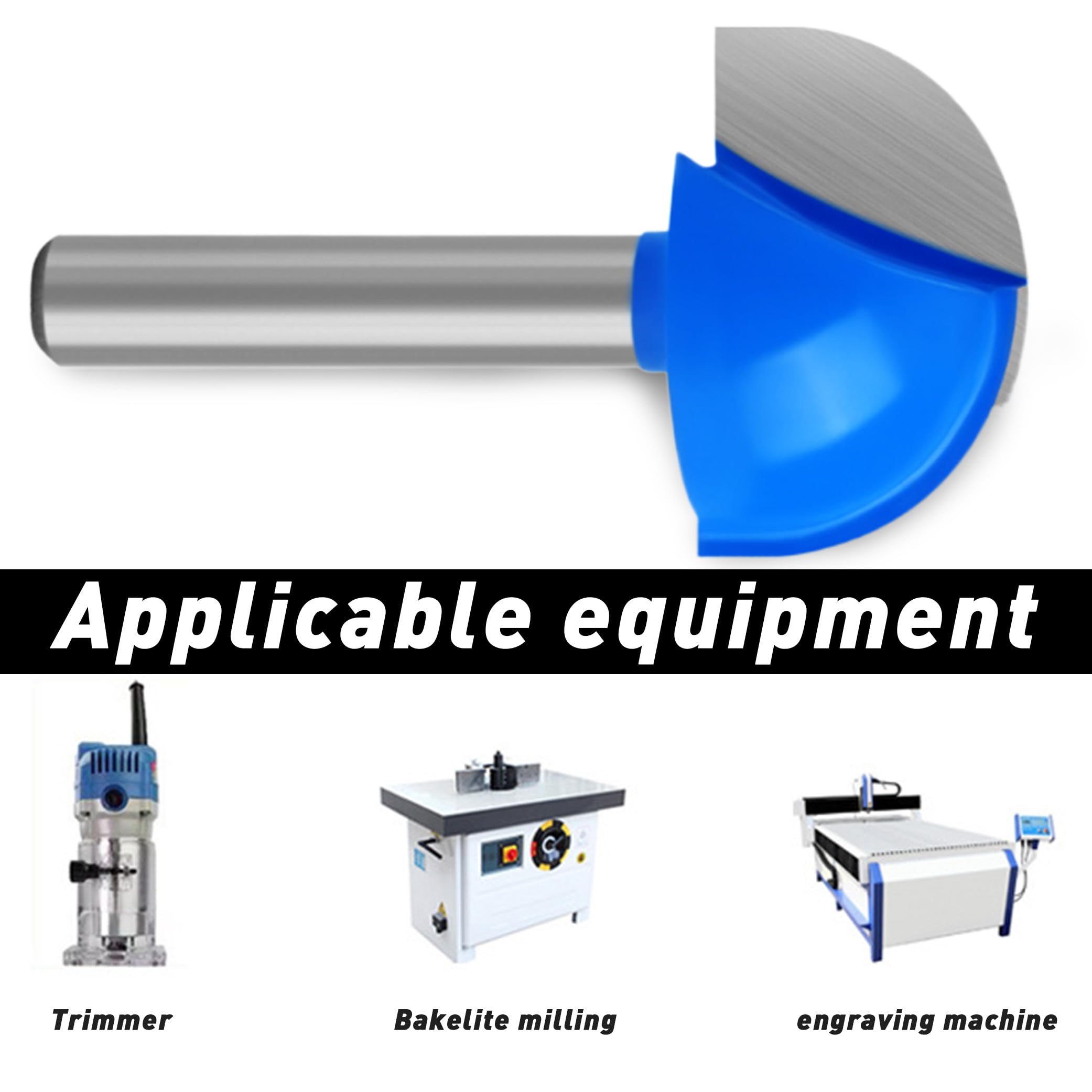 Snapklik.com : ASNOMY 1" Cutting Diameter Core Box Router Bit, 1/4 Inch ...