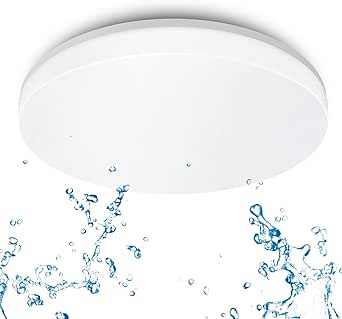 Round 24W LED Ceiling Light Fitting,ANWIO IP65 Waterproof Bathroom ...