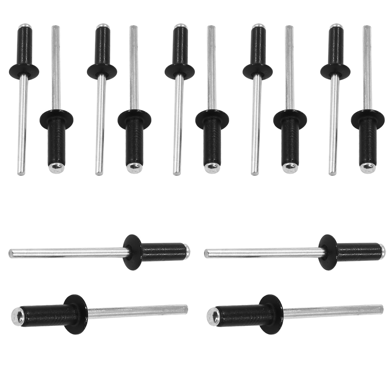 Snapklik.com : 100 Pcs Aluminum Blind Rivets 5/32 Inch X 1/2 Inch Black ...
