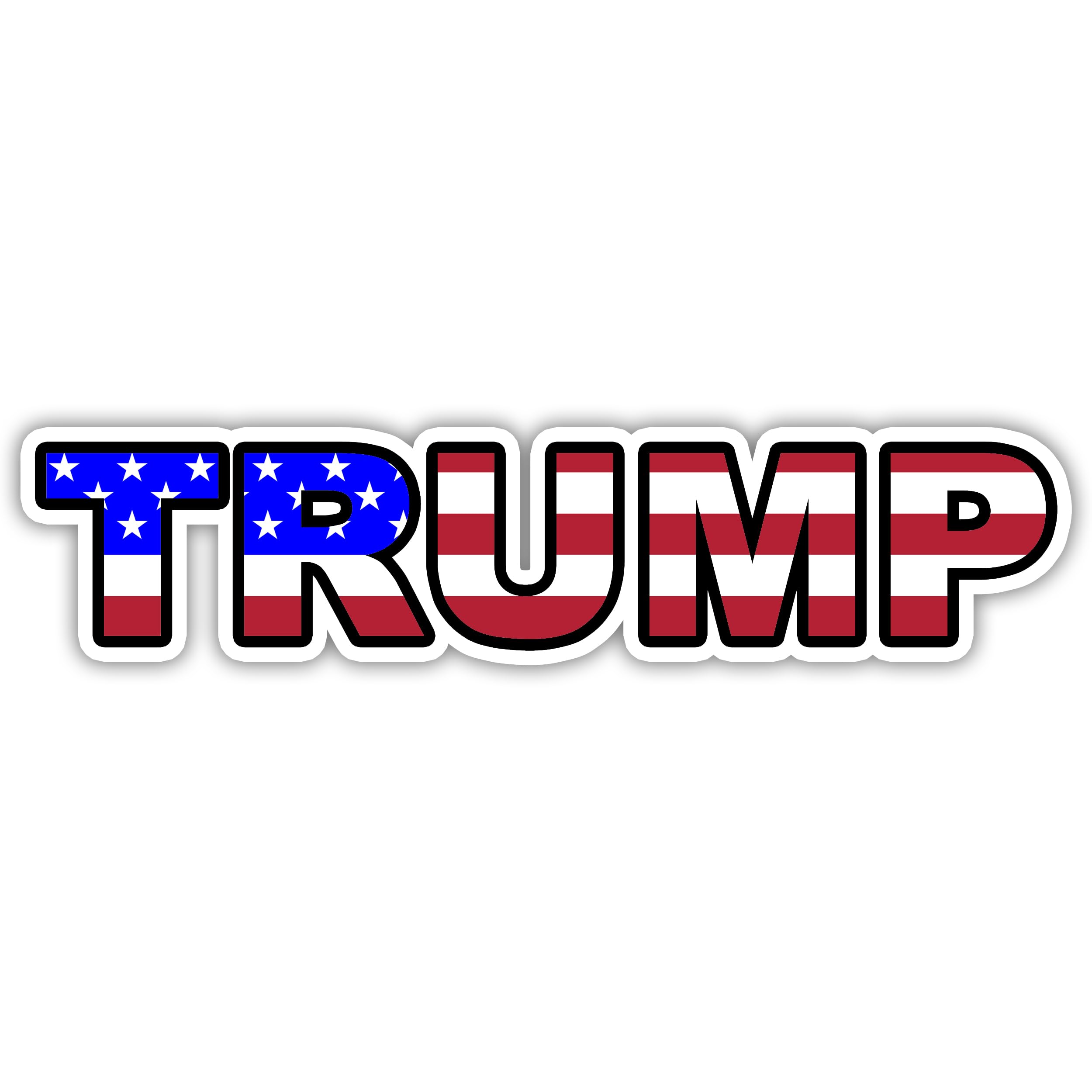 Amazon.com - Trump American Flag Sticker - Vinyl Decal USA Stickers ...
