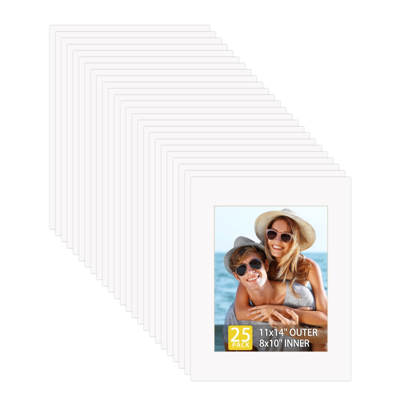 Amazon.com: EXYGLO 25 Packs 11x14 Picture Mats for 8x10 Photo, Frame ...