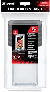 Amazon.co.jp: ウルトラプロ 35PT 厚手 カードタイプ UV対策 ワンタッチ マグネット式 5枚入り 透明フレーム 台座付き : ホビー