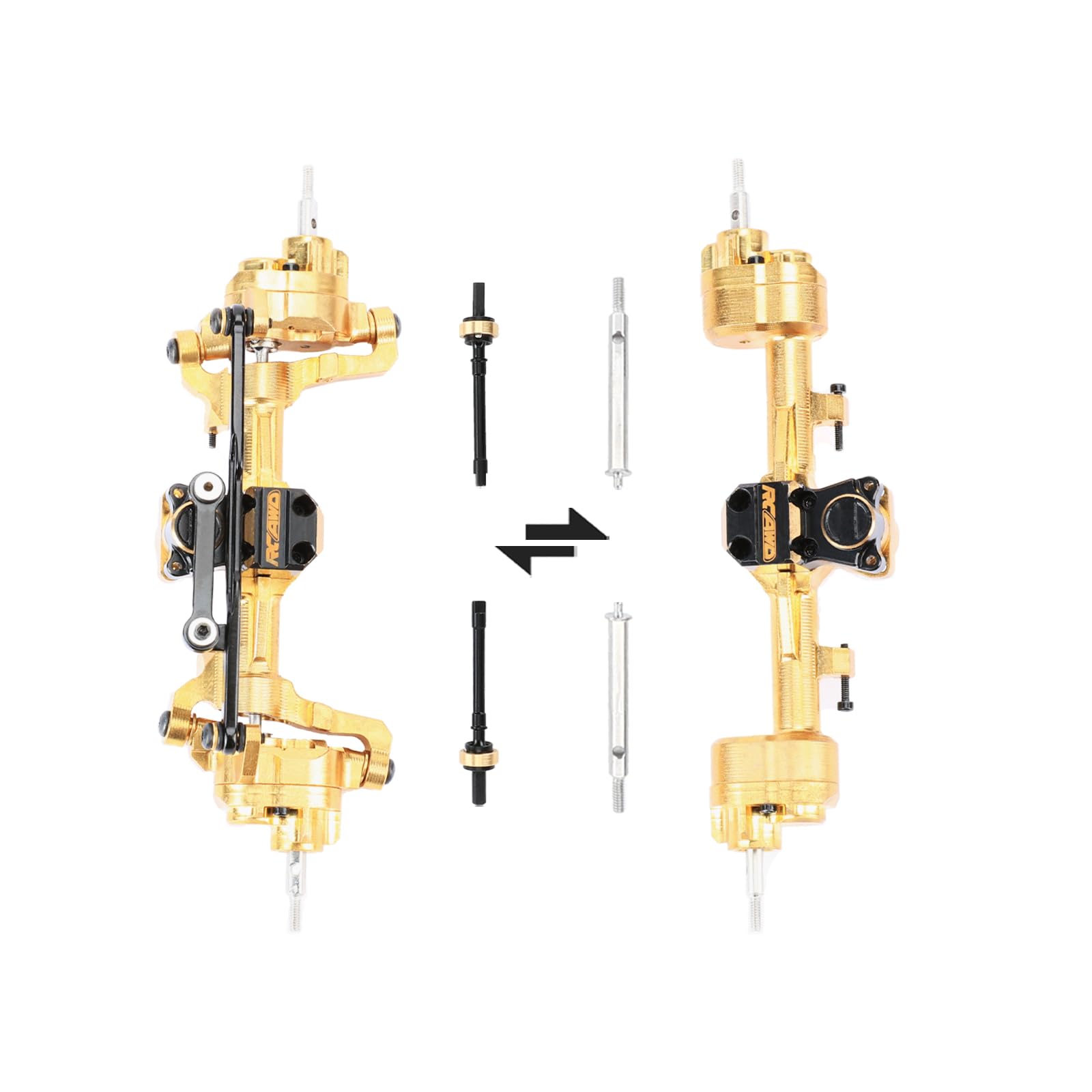 Amazon.com: RCAWD Fourth Version Brass SCX24 Portal Axles, Wide Axle ...
