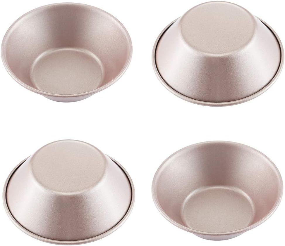 Amazon.com: CHEFMADE Mini Pudding Pan Set, 3-Inch 4Pcs Non-Stick Egg ...
