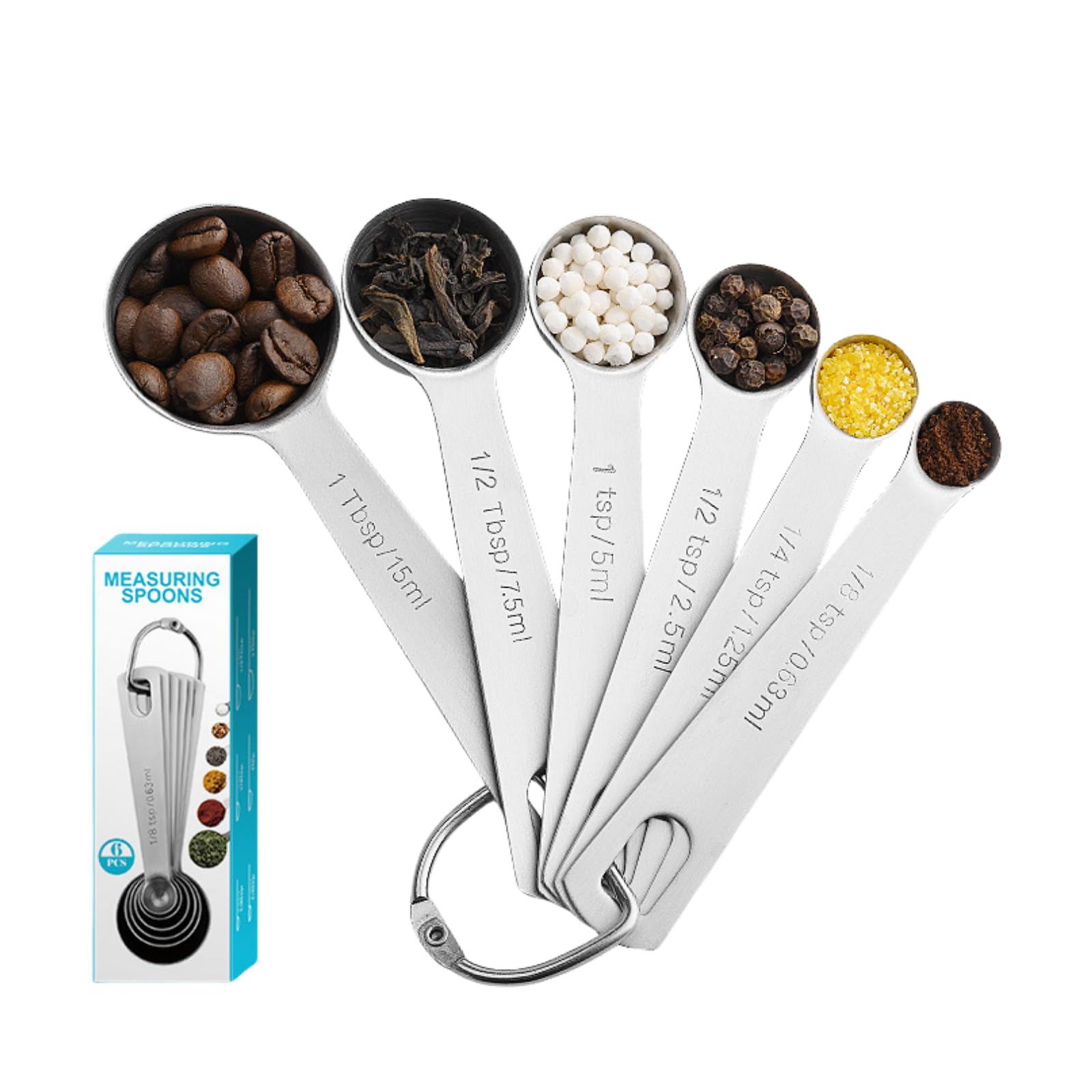 Amazon.com: Measuring Spoons, Premium Heavy Duty Stainless Steel ...