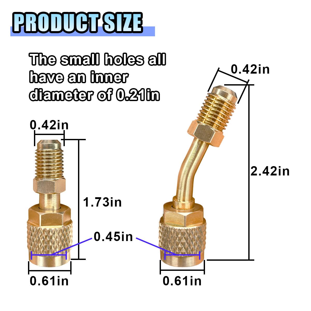 Snapklik.com : R410A Straight & Angled Adapter, Mini Split System ...