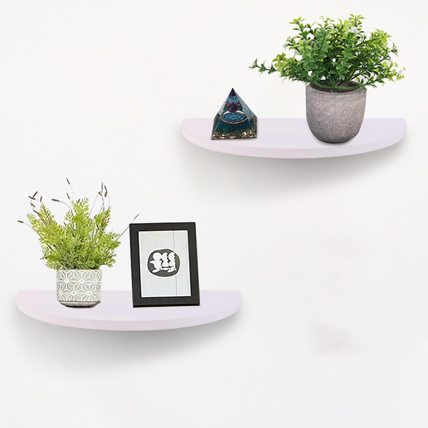 Amazon.com: ZELURA Small Floating Plant Shelves Set of 2 - Rustic Wood ...