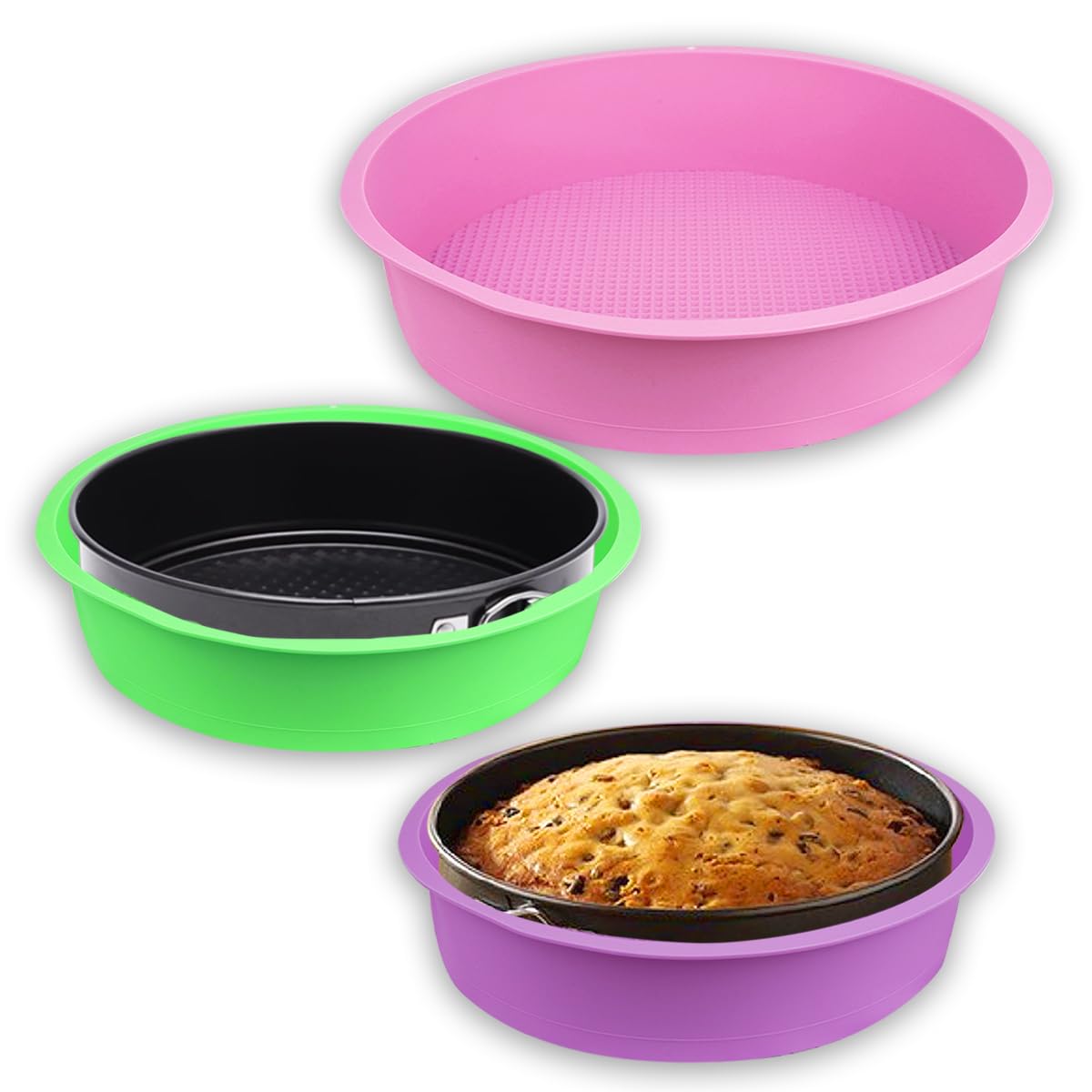 Amazon.com: Qicfrk 3 Pack Cheesecake Pan Protector, Water Bath ...