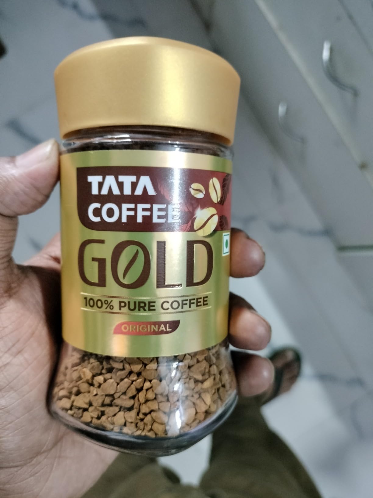 Tata Coffee Gold Original, Instant & Pure Coffee Jar, 50g, Freeze-Dried, Rich & Strong ...