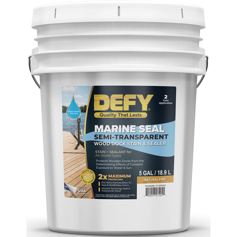 Marine Seal Wood Dock Stain & Sealer - Semi-Transparent Stain for ...