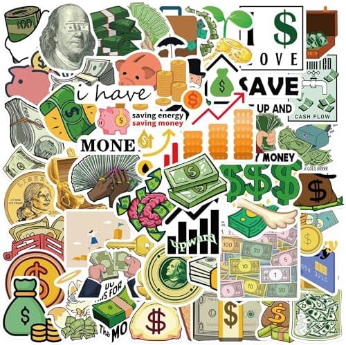 Amazon.com: 50pcs Funny Money Stickers for Planner, Scrapbooks, Water ...