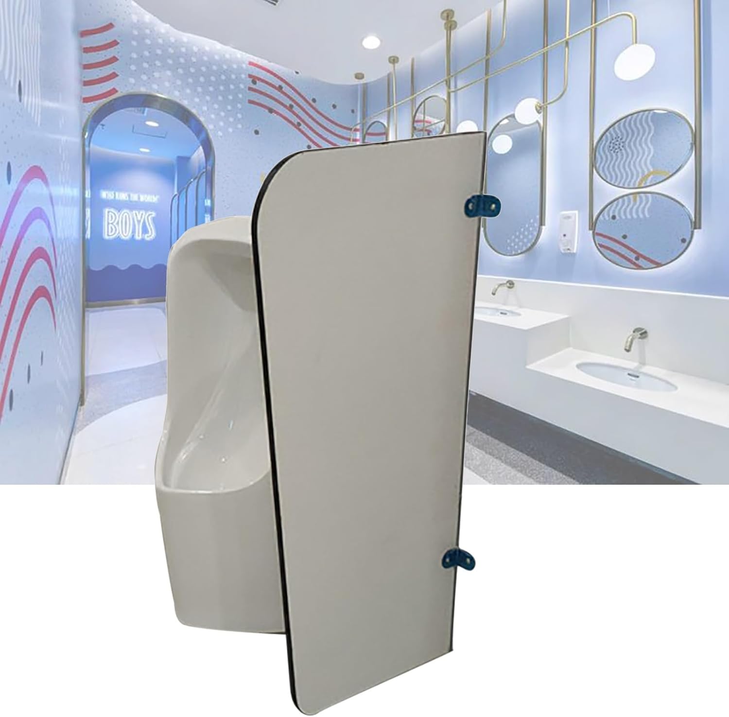 Amazon.com: Urinal Screen Toilet Partition, Wall-Mounted Men's Toilet Urinal Partition,Urinal ...