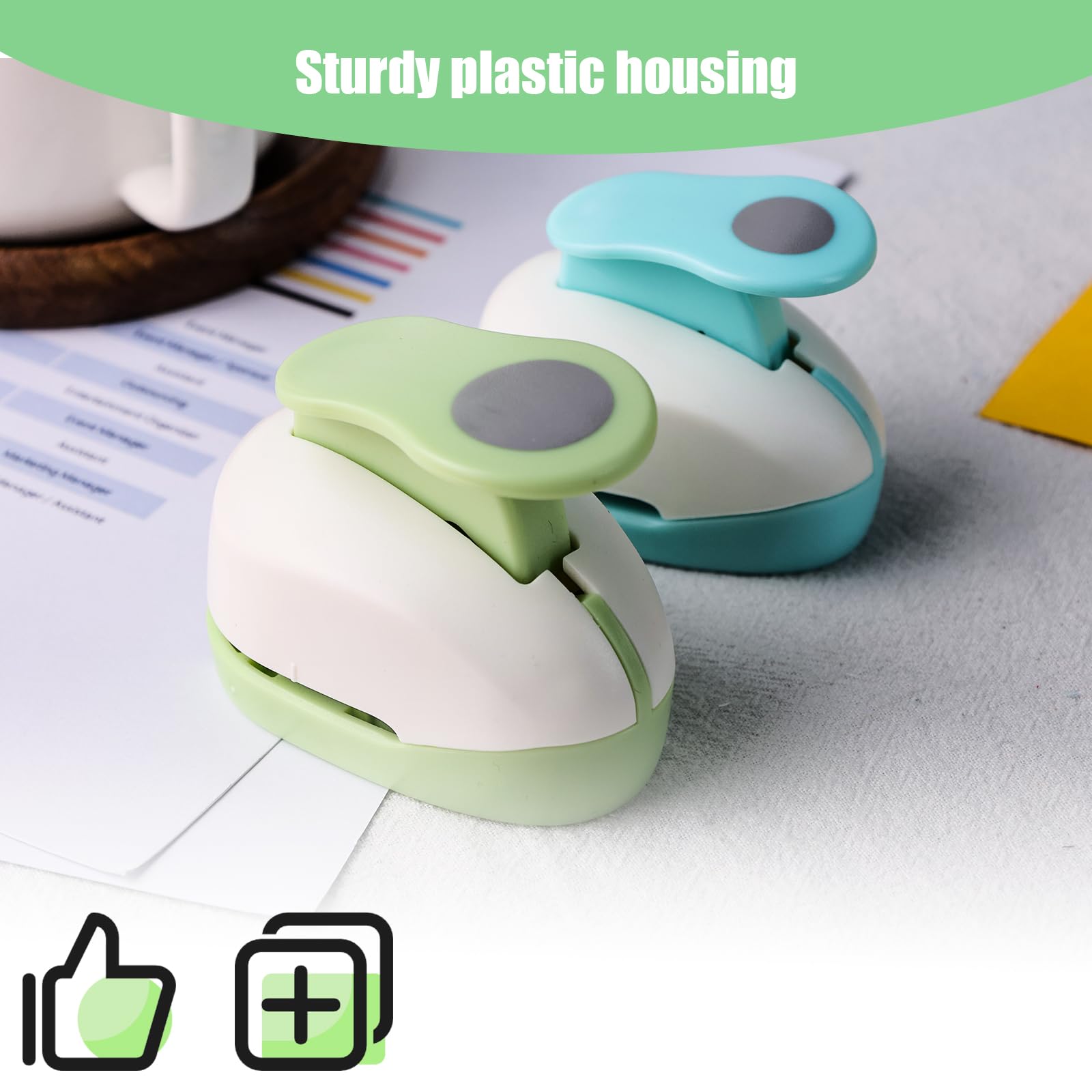 Snapklik.com : 2PCS Paper Hole Punches, Circle Punches, 1 Inch & 5/8 ...