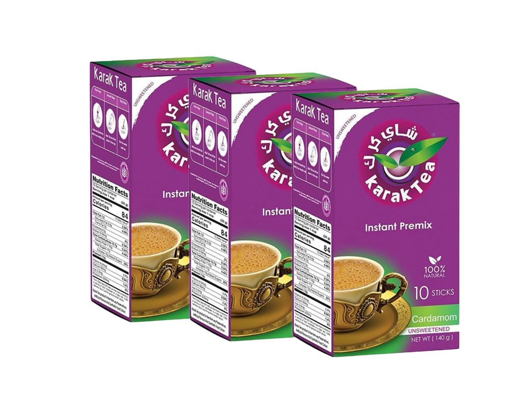 Buy Karak Tea Instant Premix, 10 Sticks, Cardamom, Unsweetened, Chai ...