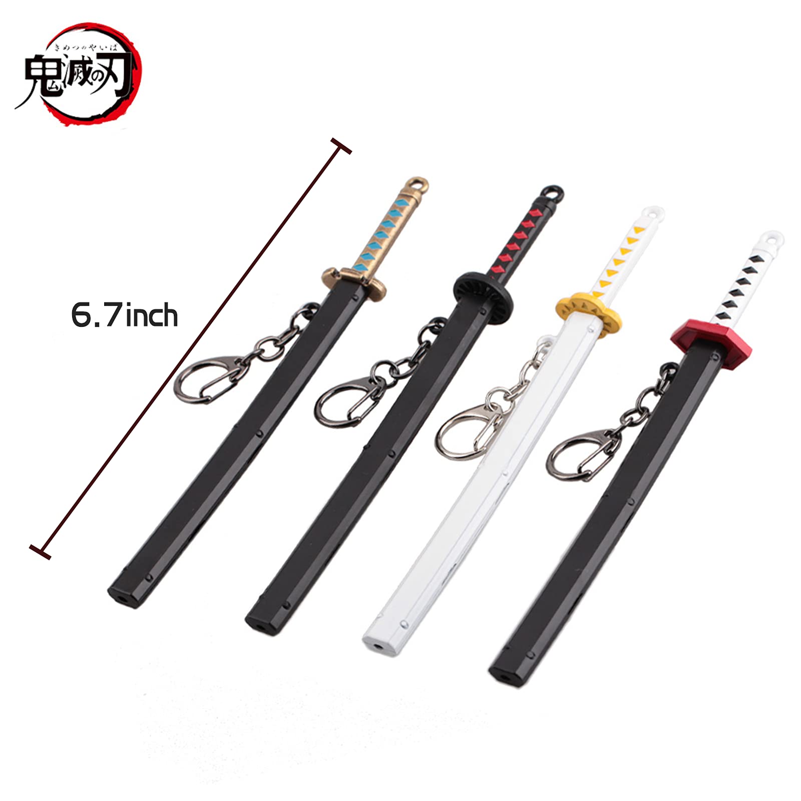 Demon Slayer Keychain Tanjirou Sword Shinobu Zenitsu Blade with ...