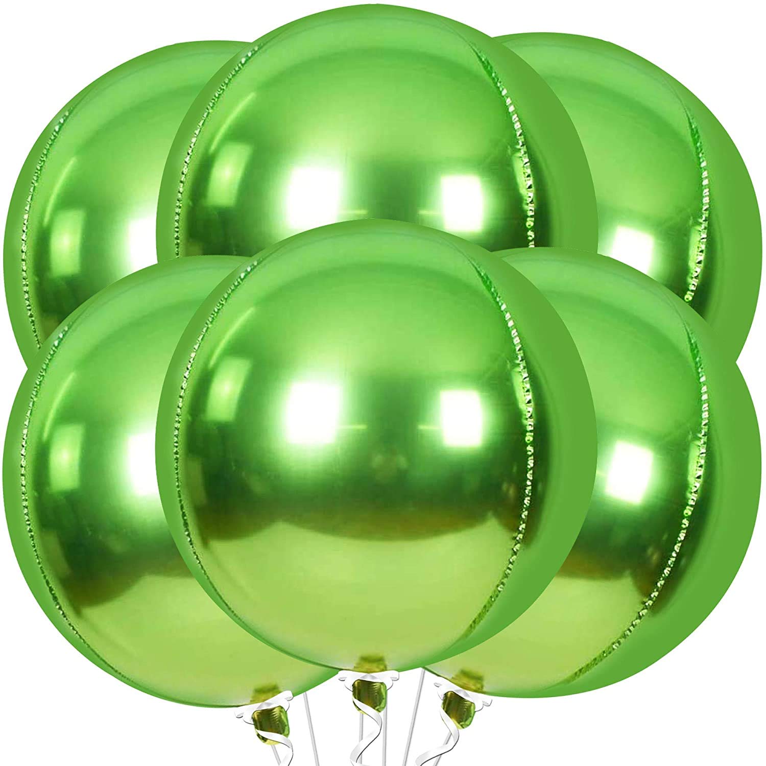 Buy Green Orbz Balloons for Birthday Decorations -Pack 6 | 22 Inch 4D ...
