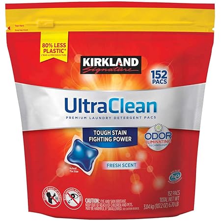 Amazon.com: Kirkland Signature Ultra Clean HE Laundry Detergent Pacs ...