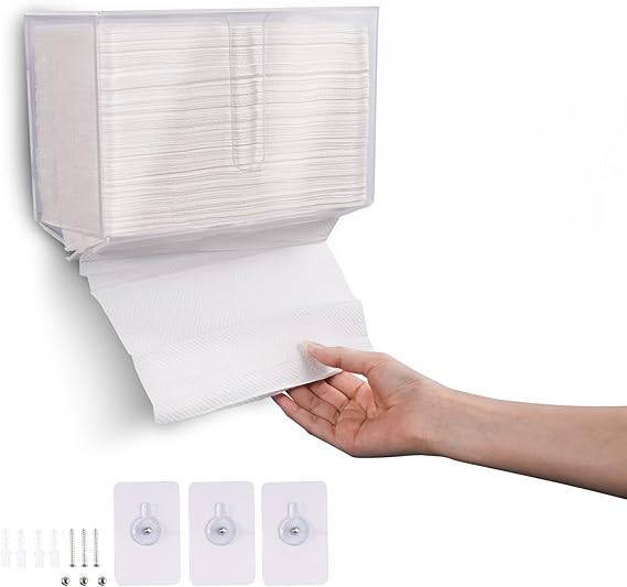 Acrylic Paper Towel Dispenser Wall Mount,Countertop for Multi-Fold ...