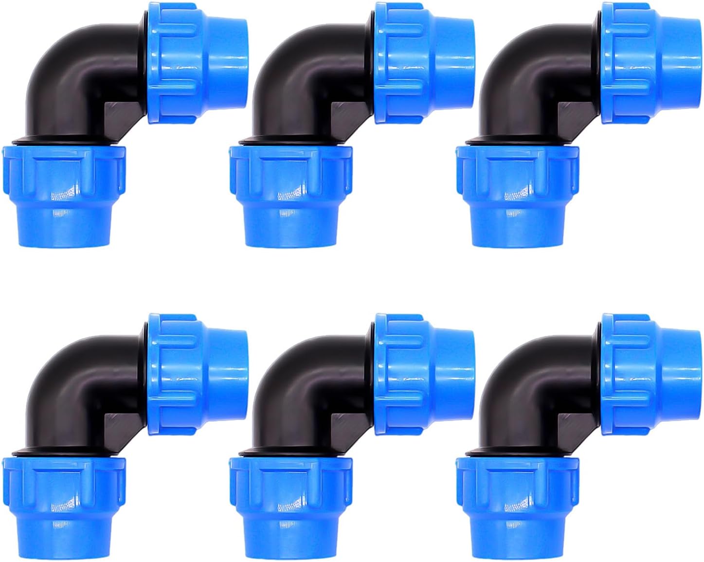 6 Pieces of Water Pipe Joints, 90 Degree Connection Water Pipe Heads ...