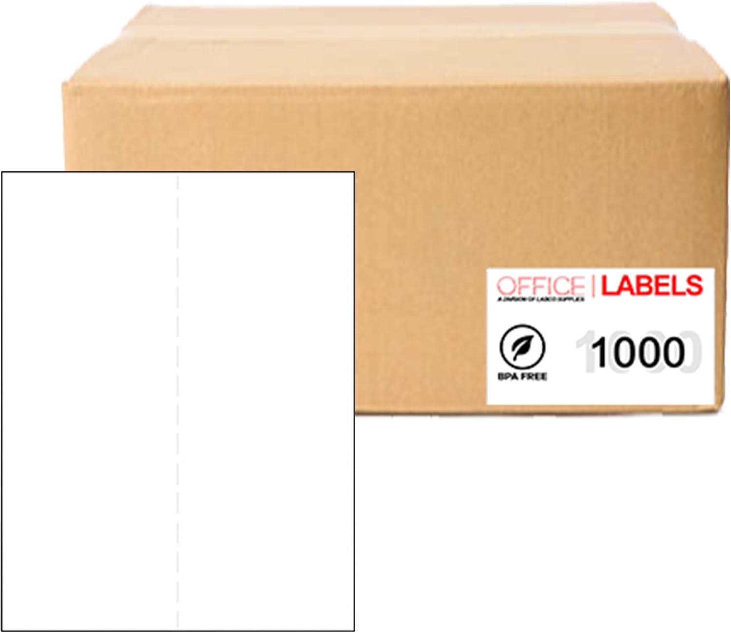 1000 Sheets of Shipping Labels 8-1/2'' x 11" 1up 1000 Labels 5165 8165 ...