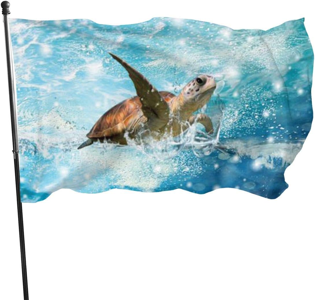 Amazon.com: MAQA Lovely Turtles Flag: 3x5 FT Flag Tough The Strongest ...