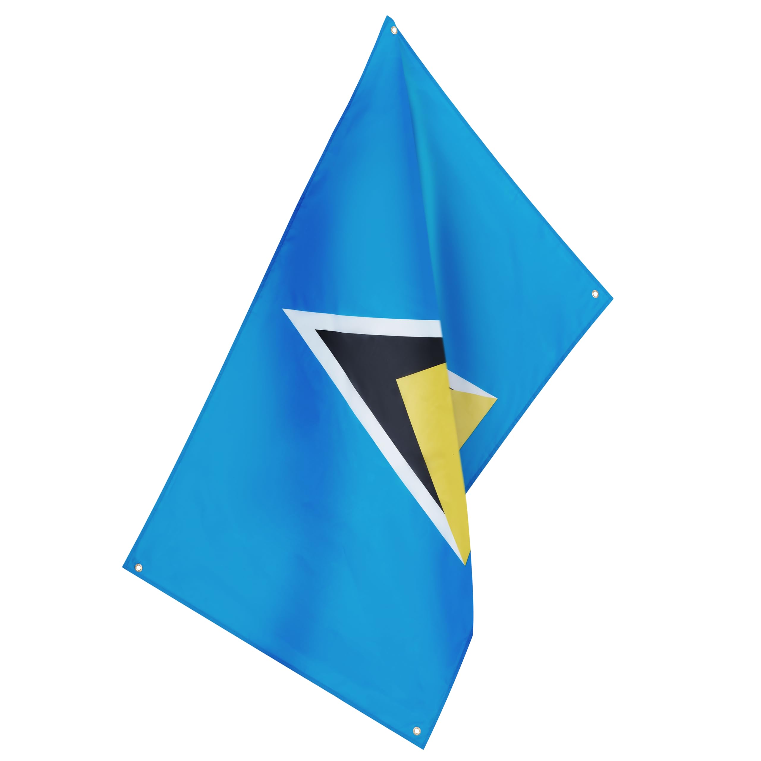Runesol St Lucia Flag, 91x152cm, 3ft x 5ft, 4 grommets, Eyelet In Every ...