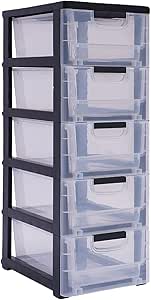Amazon.com: 5 Tier Plastic Drawer Storage Organizer Box, Multi ...