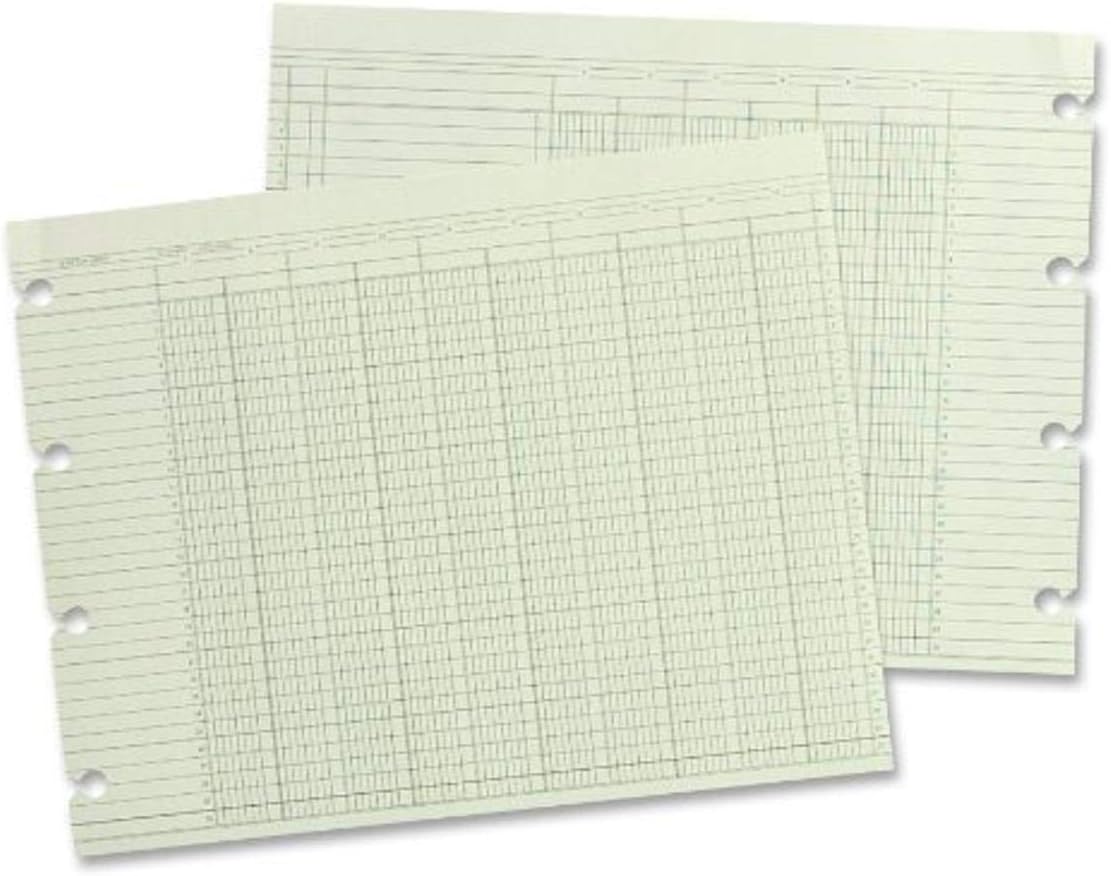Wilson Jones Green Columnar Ruled Ledger Paper, Double Page Format, 16 ...