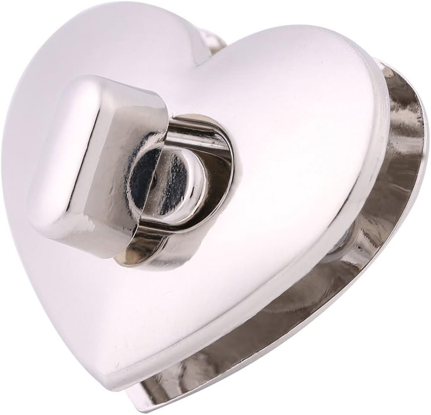 Amazon.com: Lock Silver 5Pcs Purse Locks Heart-Shaped Purse Turn Locks ...