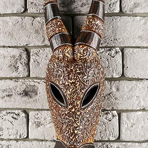 Amazon.com: AEVVV African Masks Buffalo Mask Home Decor Wood Carved ...