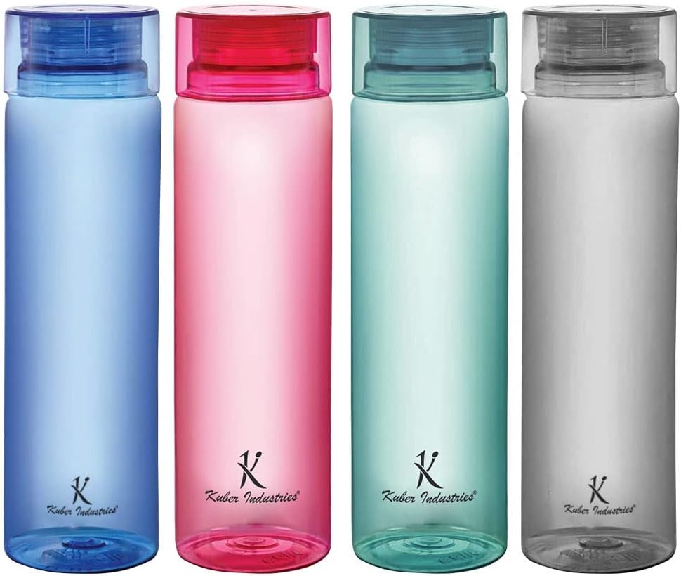 MILTON Plastic Water Bottle, 1L, Set of 12, Red : Amazon.in: Home & Kitchen