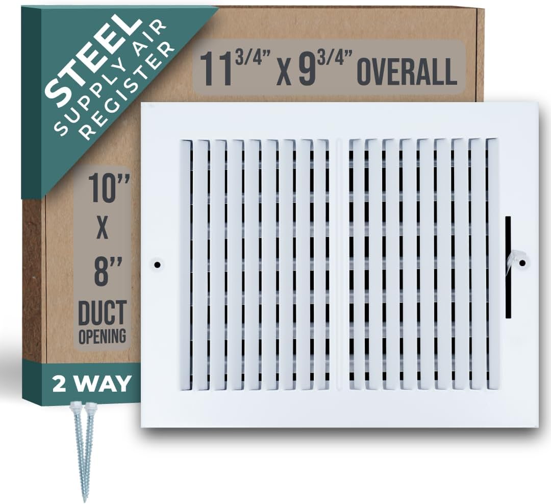 Fits 10x8 Duct Opening 2 Way Steel Air Supply Diffuser | Desertcart INDIA