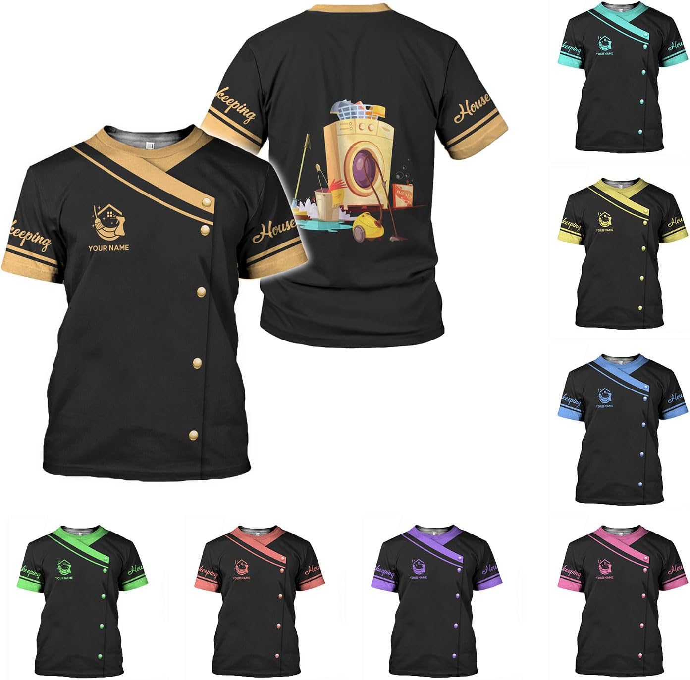 Amazon.com: MoonArt Personalized Hoosekeeping Shirts 3D Over Print for ...