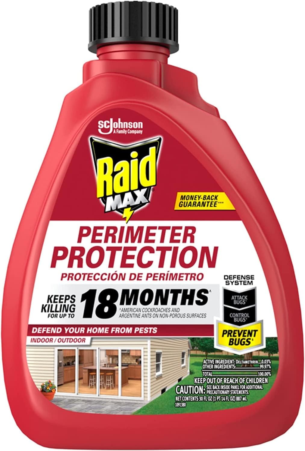 Amazon.com: Raid Max Perimeter Protection, 30 Ounce, Refill, 4-Pack ...