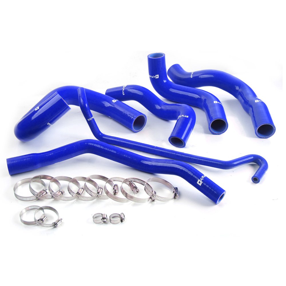 Amazon.com: G-PLUS Silicone Radiator Coolant Hose Pipe Kit Clamps ...