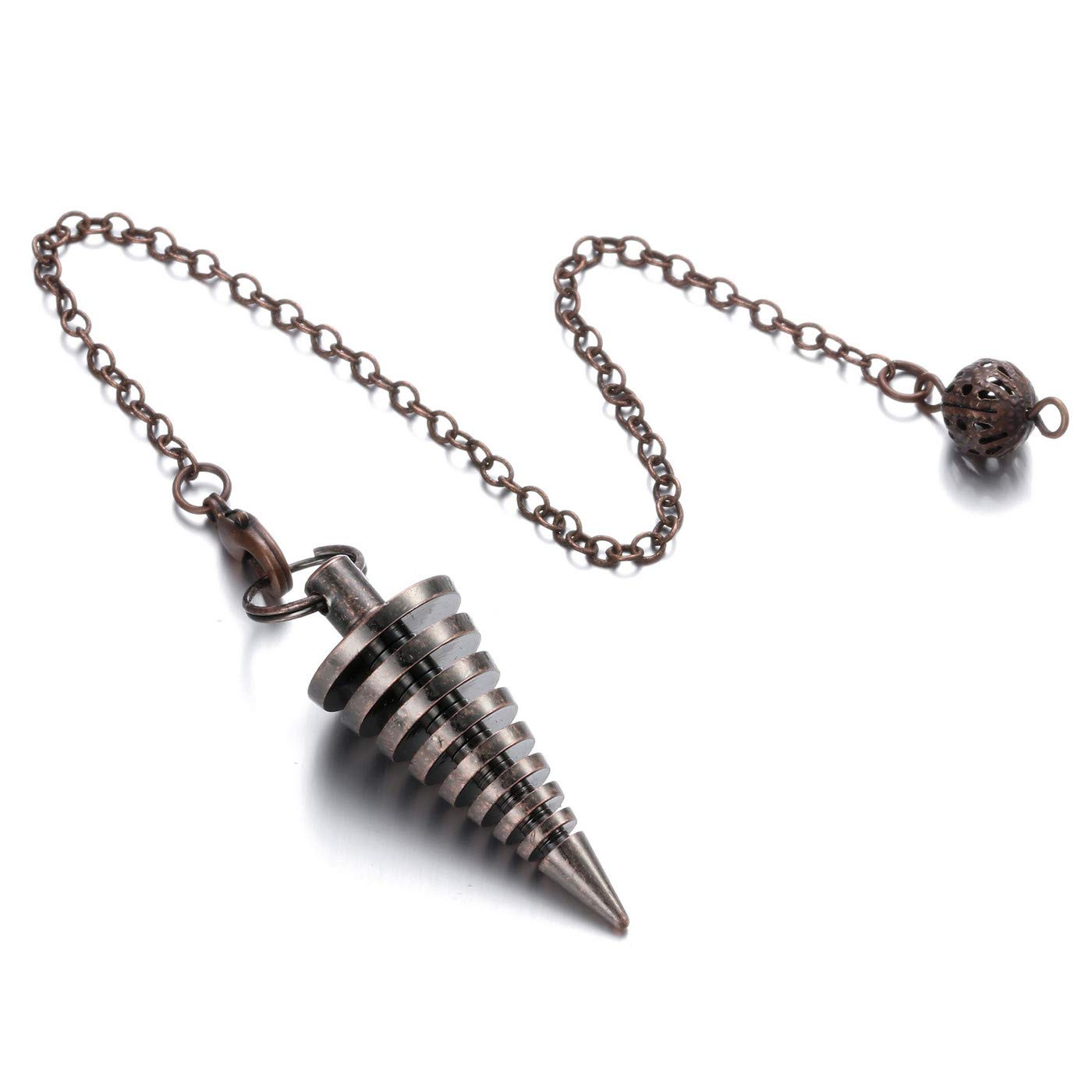 Buy PESOENTH Copper Pendulum Dowsing Metal Divination Dowser Reiki ...