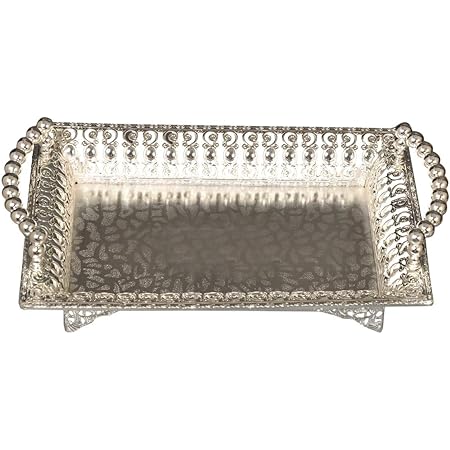 Nutristar German Silver Tray Set for Serving | German Silver Rectangle ...