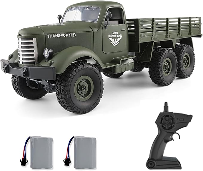 Amazon.com: GoolRC RC Military Truck, 1:16 Scale Remote Control Car ...