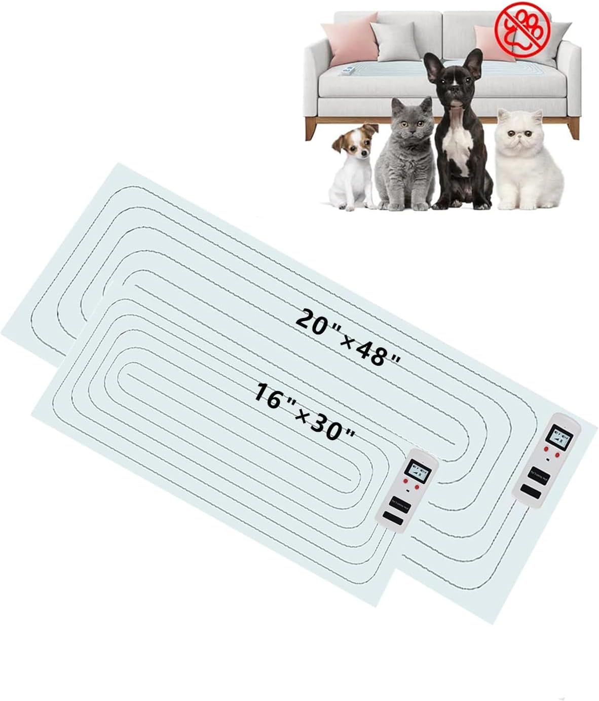 Amazon.com : SEERWAY Scat Pet Shock Mat 2 Pieces in Different Size ...