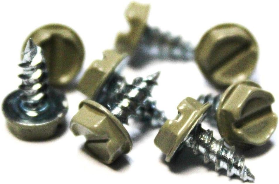 Amazon.com: (1000) 6 x 3/8 Slotted Hex Head Sheet Metal Screws (Clay ...