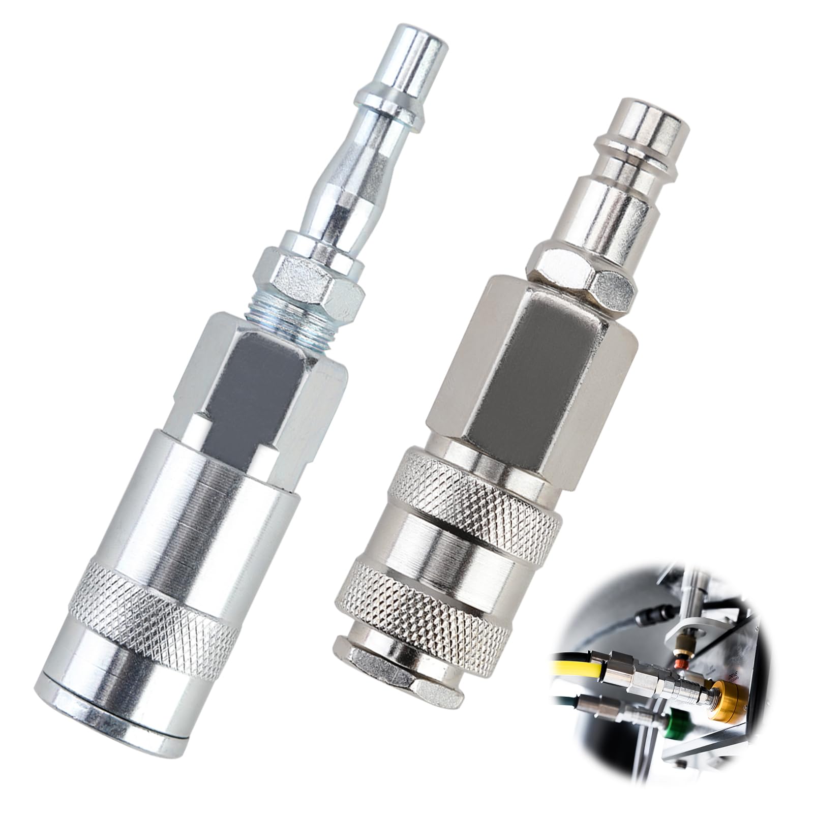 4Pcs Air Fitting Convertor Adapter, 1/4 Inch BSP Air Line Hose ...