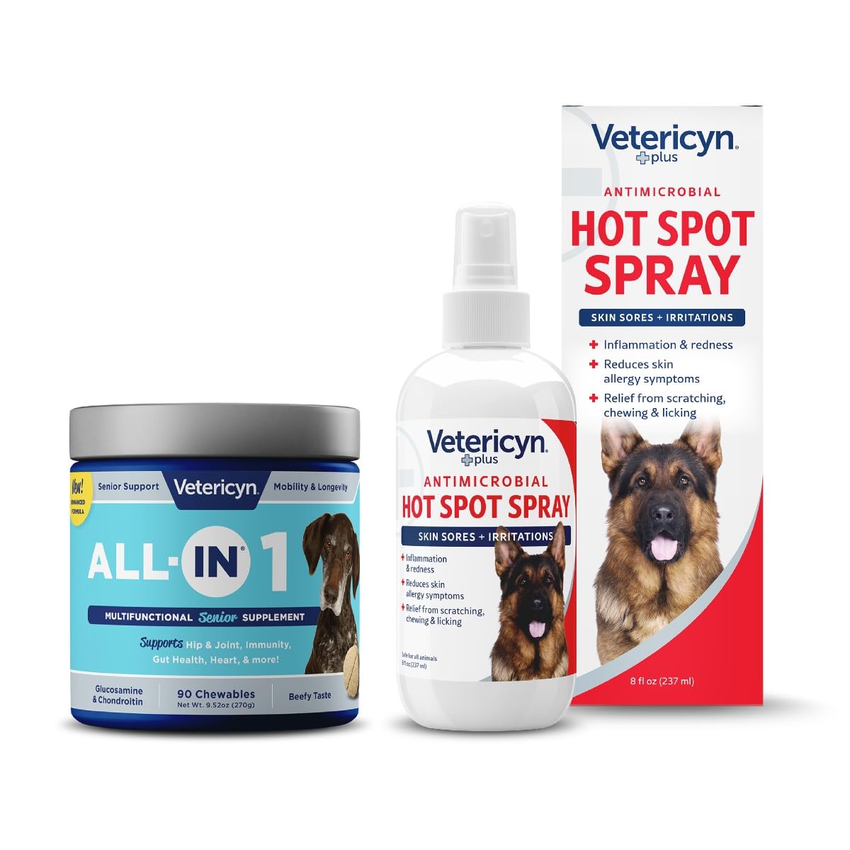 Amazon.com : Vetericyn All-in 1 Multifunctional Senior Dog Supplement ...