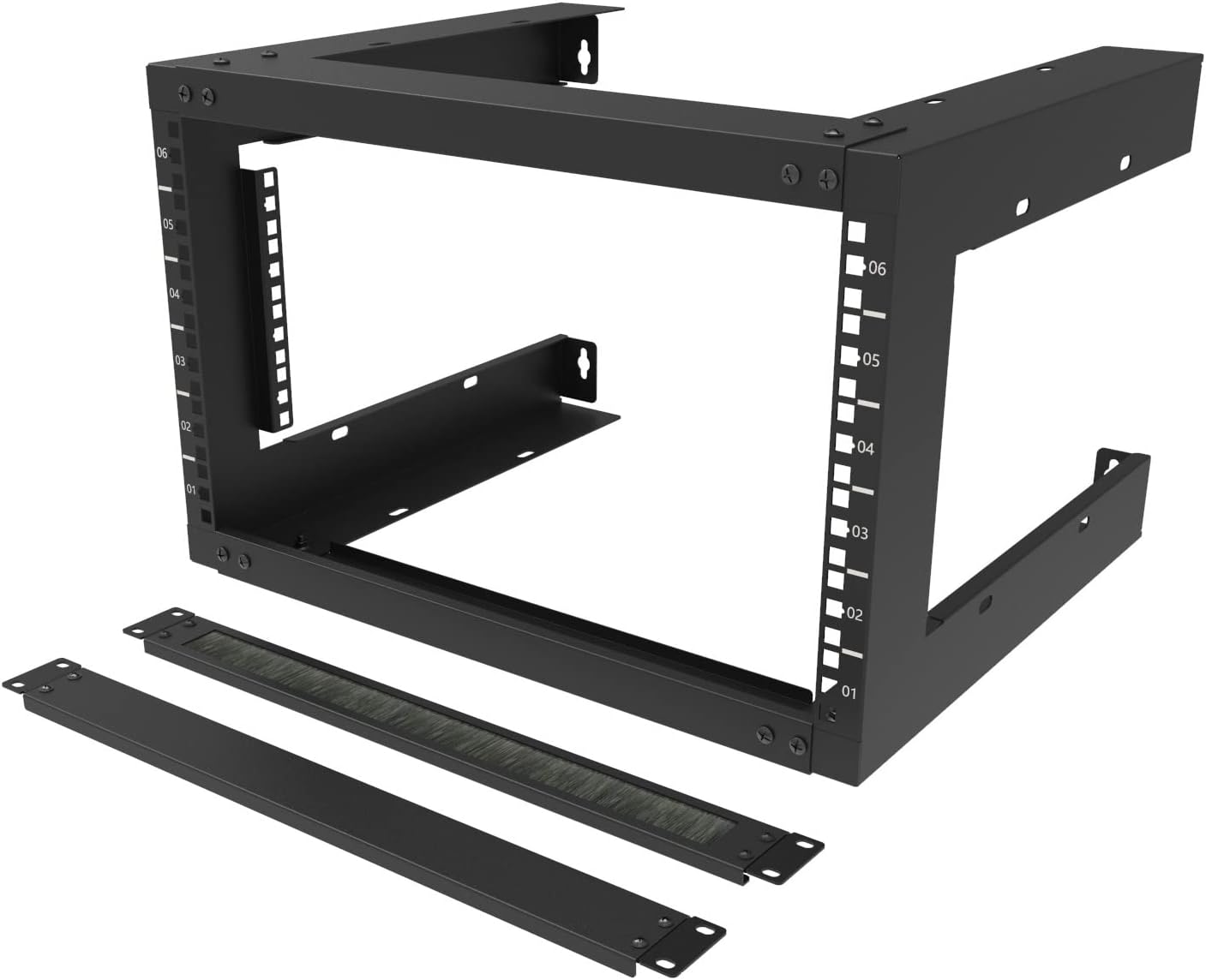 Amazon.com: Jingchengmei 6U Wall Mount Open Frame Rack-19 Inch Server ...