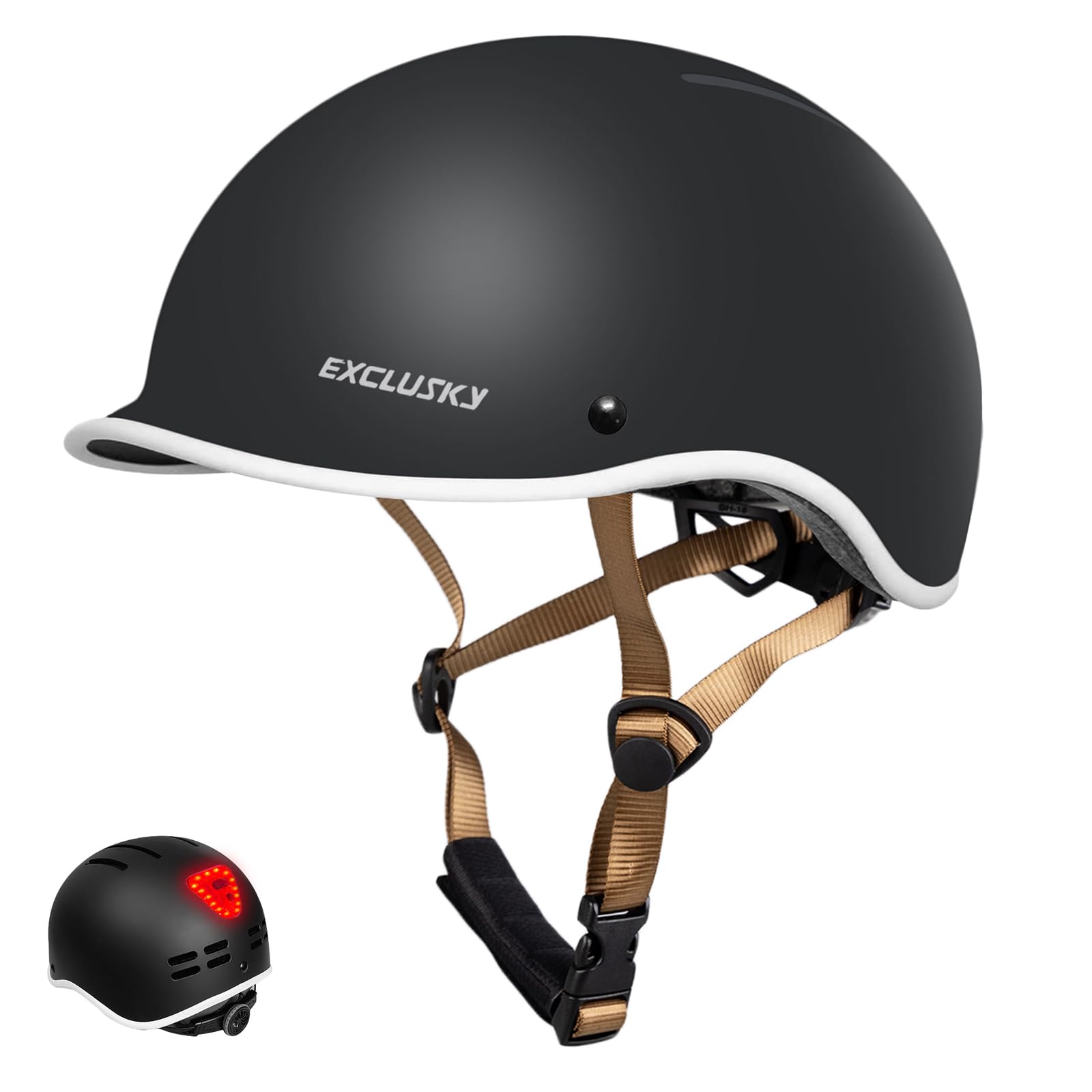 Exclusky Bike Helmet for Men Women,Adult Bike Helmet with USB ...