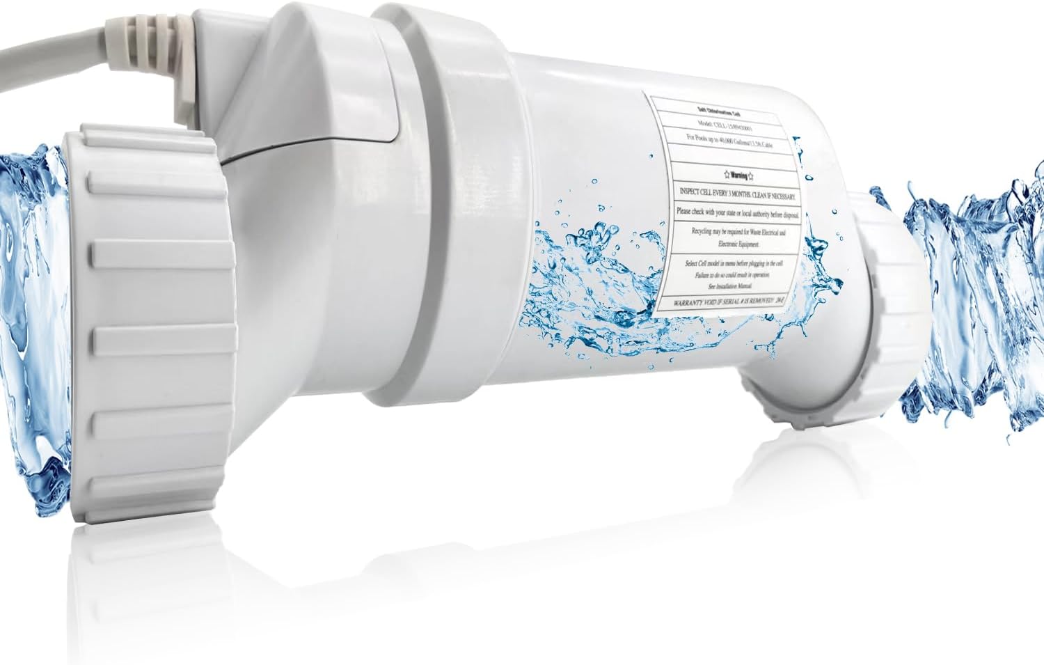 Amazon.com : GOMADEIT Salt Water Pool Chlorinator System, Salt Cell for ...