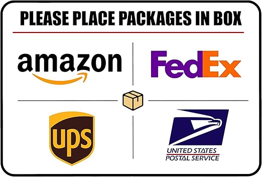 Amazon.com : CCPARTON Please Place Packages in Box Delivery Sign Indoor ...