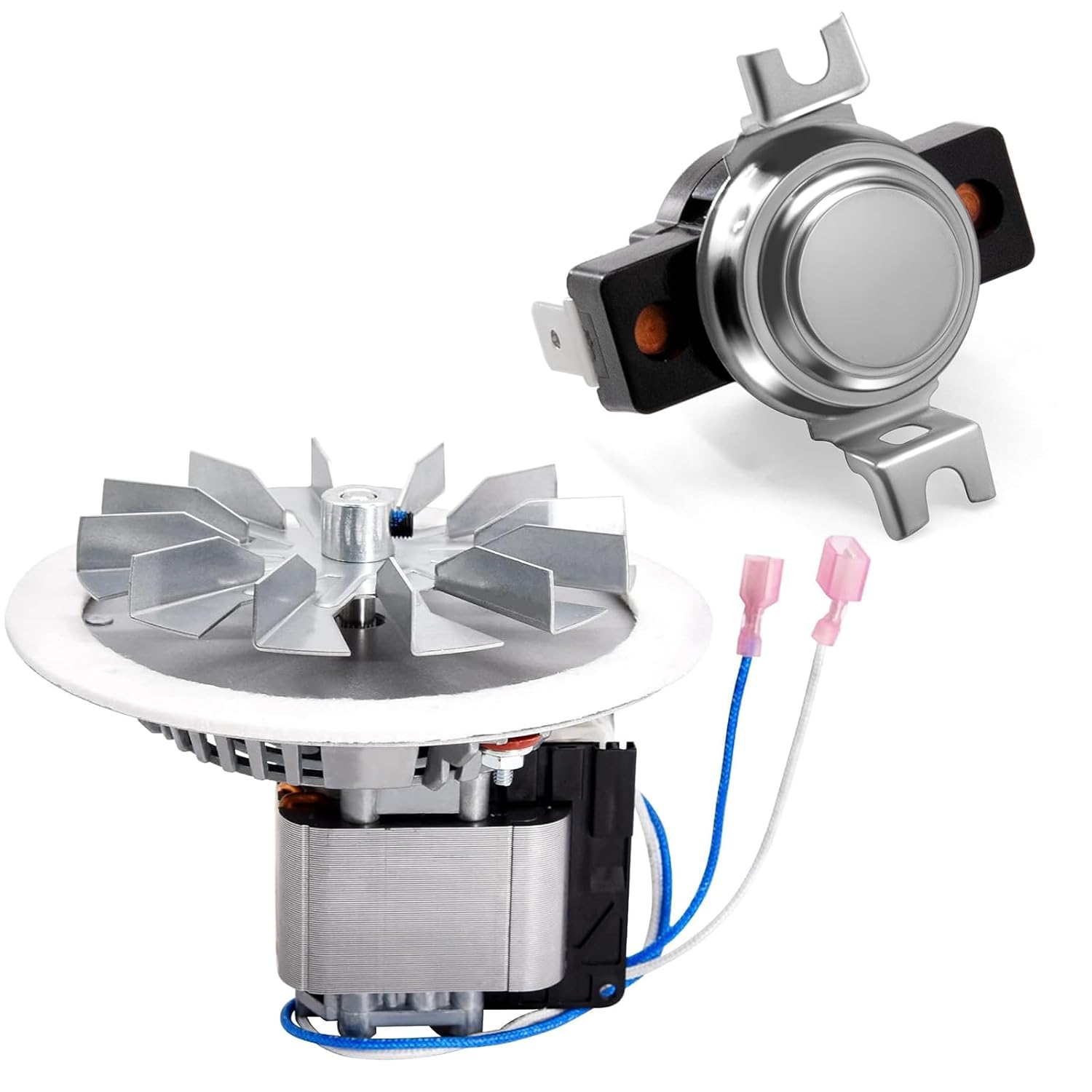 Amazon.com: Adviace A-E-027 Combustion Blower Exhaust Fan Motor & 80683 High Temp Limit Switch ...