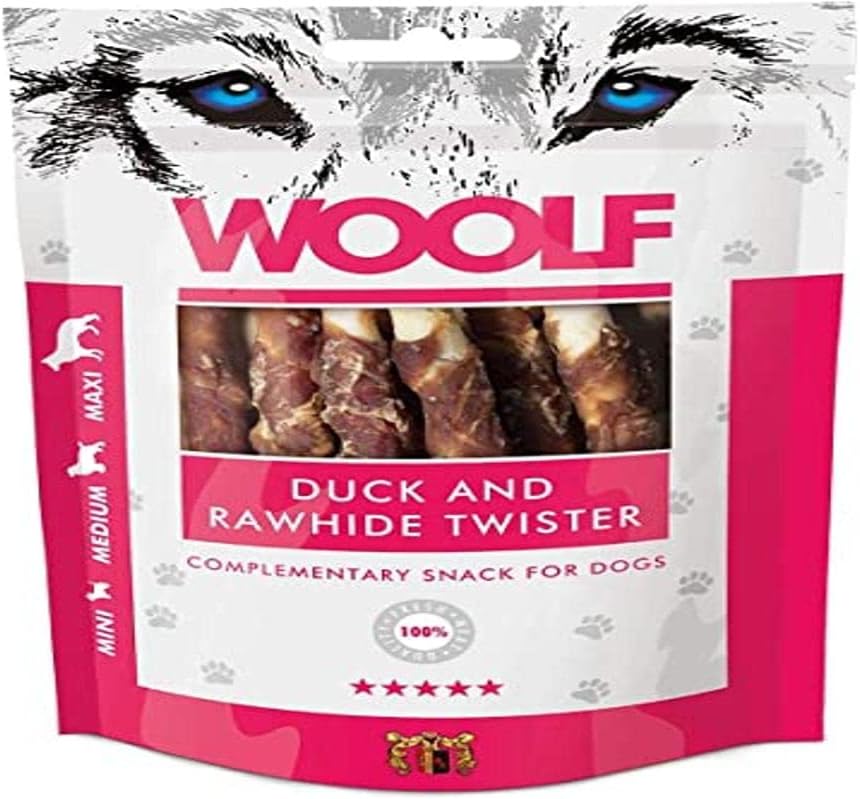 Woolf Duck and Rawhide Twister Treats 100 g : Buy Online at Best Price ...